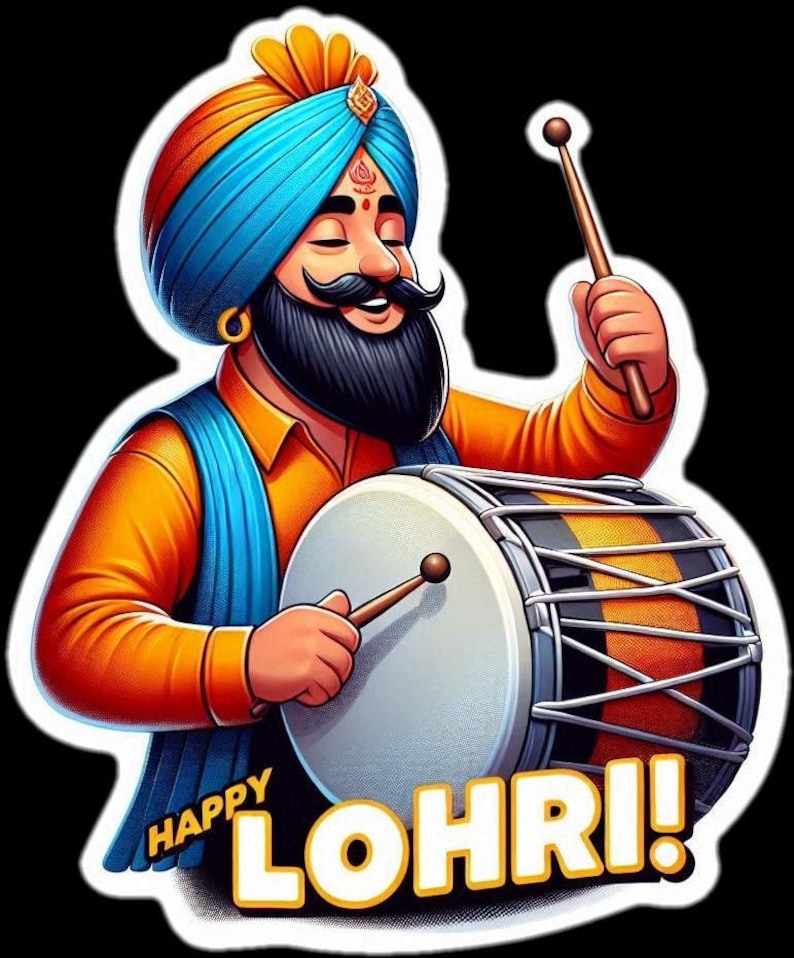 12 Happy Lohri Stickers,lohri Kids Activities/coloring/cards/kids ...