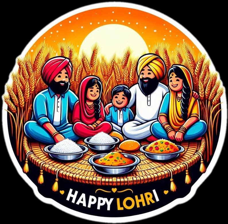 12 Happy Lohri Stickers,lohri Kids Activities/coloring/cards/kids ...