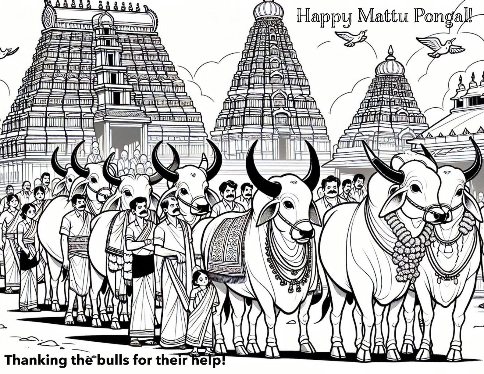 10 Happy Pongal Coloring Pages in Tamil, Pongal Activities,harvest ...