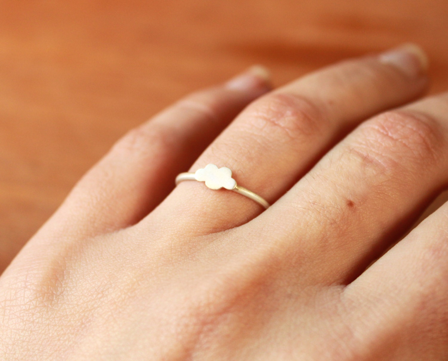 Tiny Cumulus Cloud Ring sterling Silver - Etsy