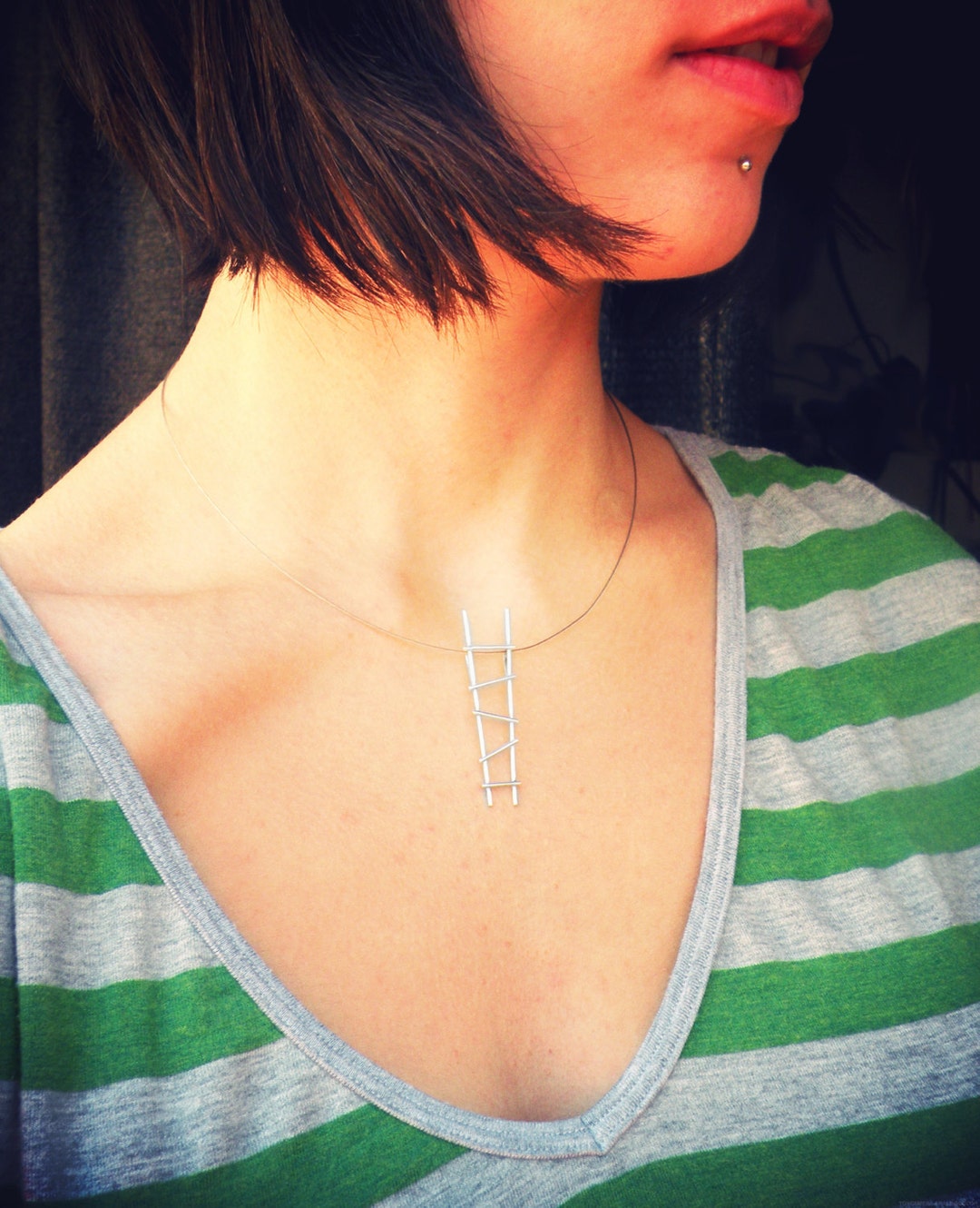 Ladder Pendant-sterling Silver - Etsy
