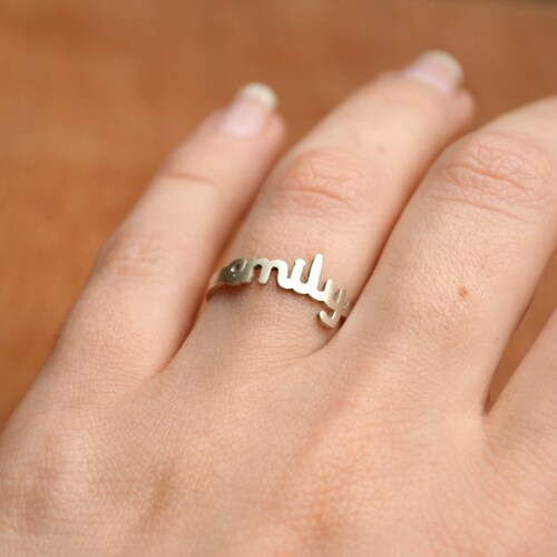 Name Ring sterling Silver Personalized Ring - Etsy