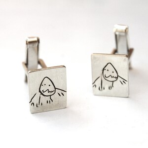 Your Child's Drawing on a Cuff Links- Personalized- Made to Order ...