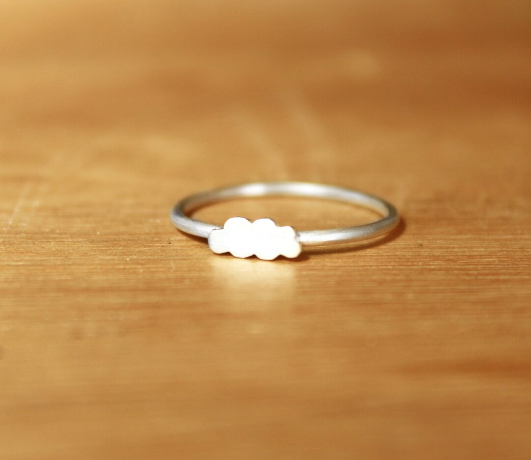 Tiny Stratus Cloud Ring -sterling Silver - Etsy