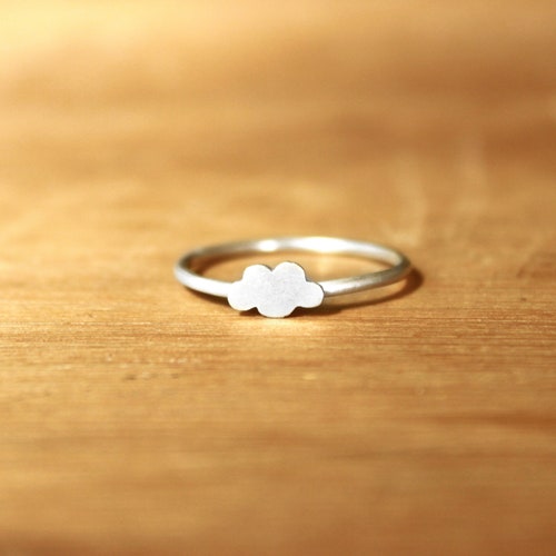 Tiny Stratus Cloud Ring sterling Silver - Etsy