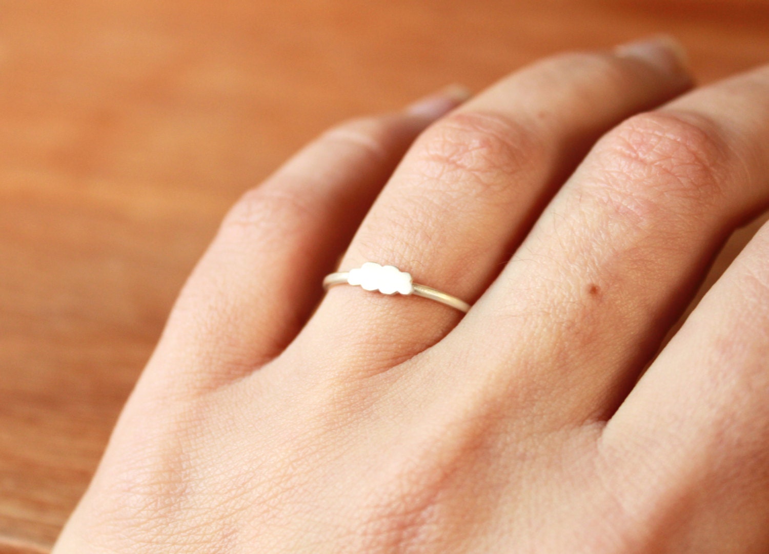 Tiny Stratus Cloud Ring -sterling Silver - Etsy