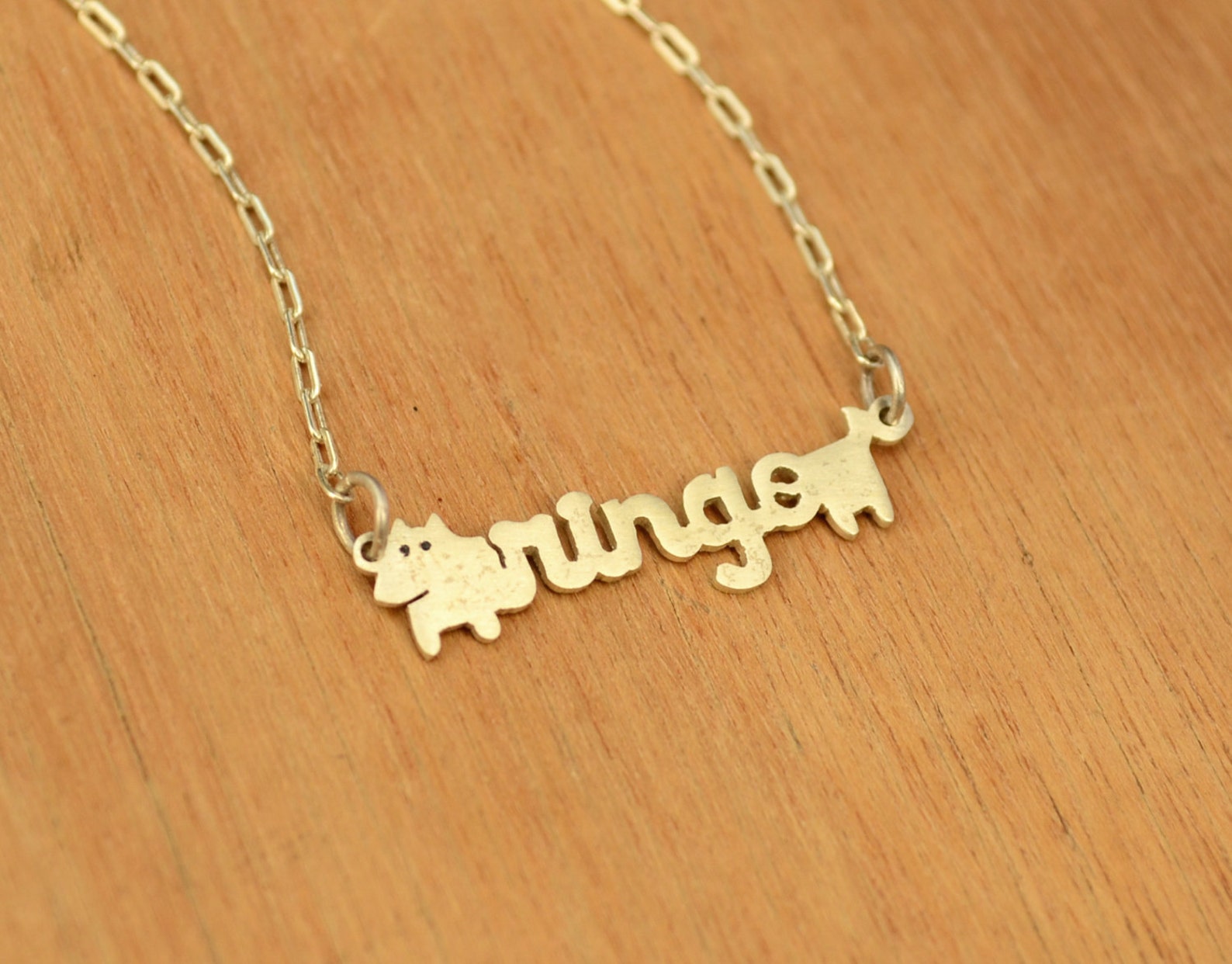 Dog With Name -necklace Chain-personalized Pet -sterling Silver-animal ...
