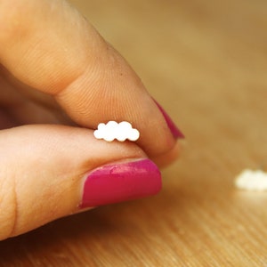 Tiny Stratus Clouds Stud Earrings- Sterling Silver - Etsy