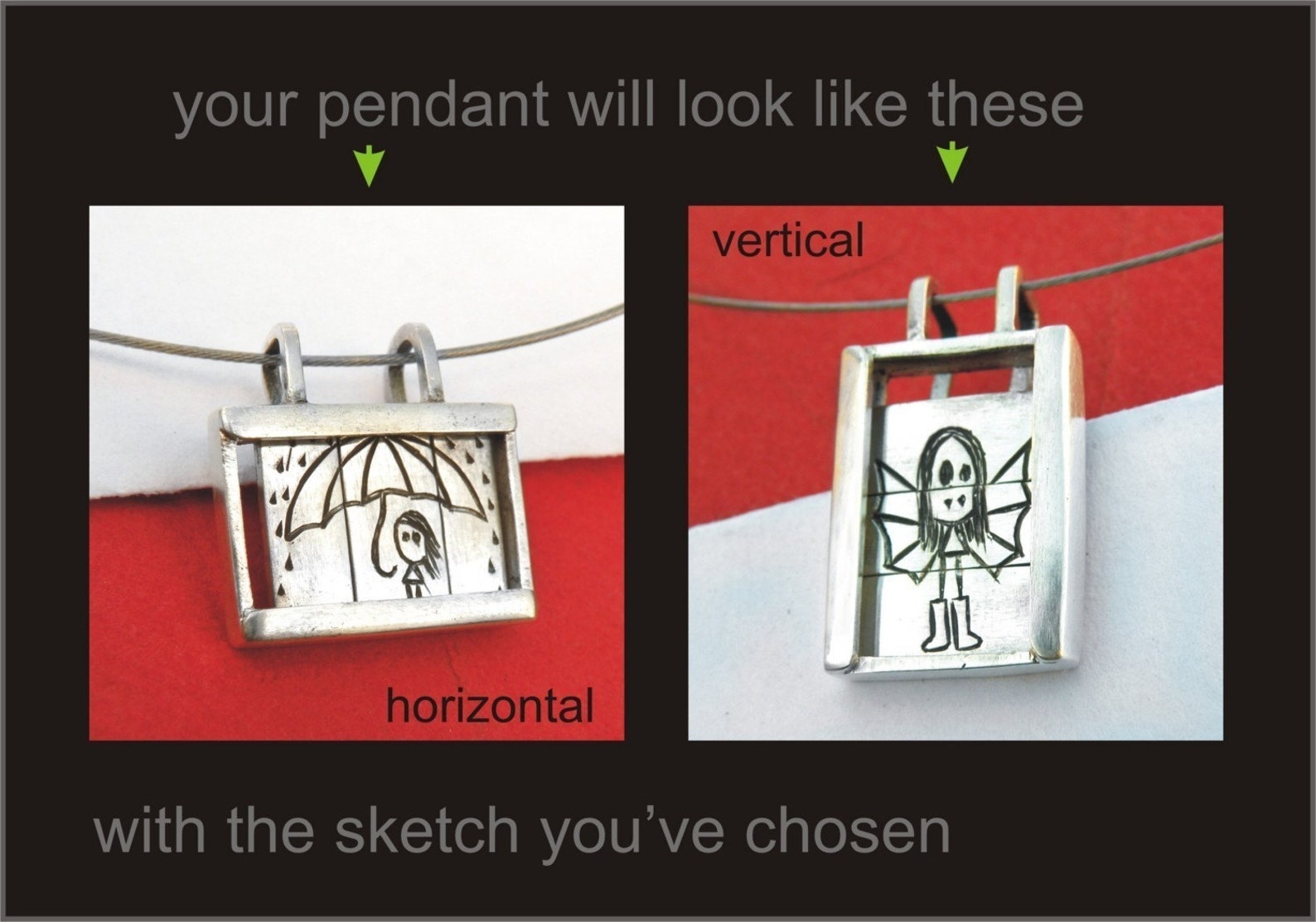 Choose Your Slider Pendant- Made to Order - Etsy