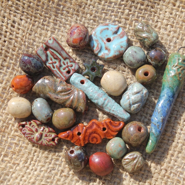 Pottery Beads - Etsy