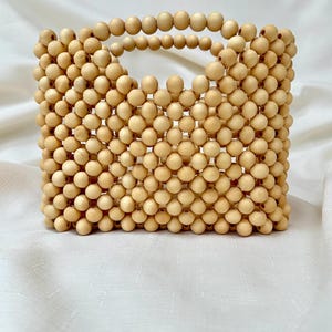 The Petite Bead Purse | Top Handle Purse, Bobo Purse, Wooden Bead Purse ...