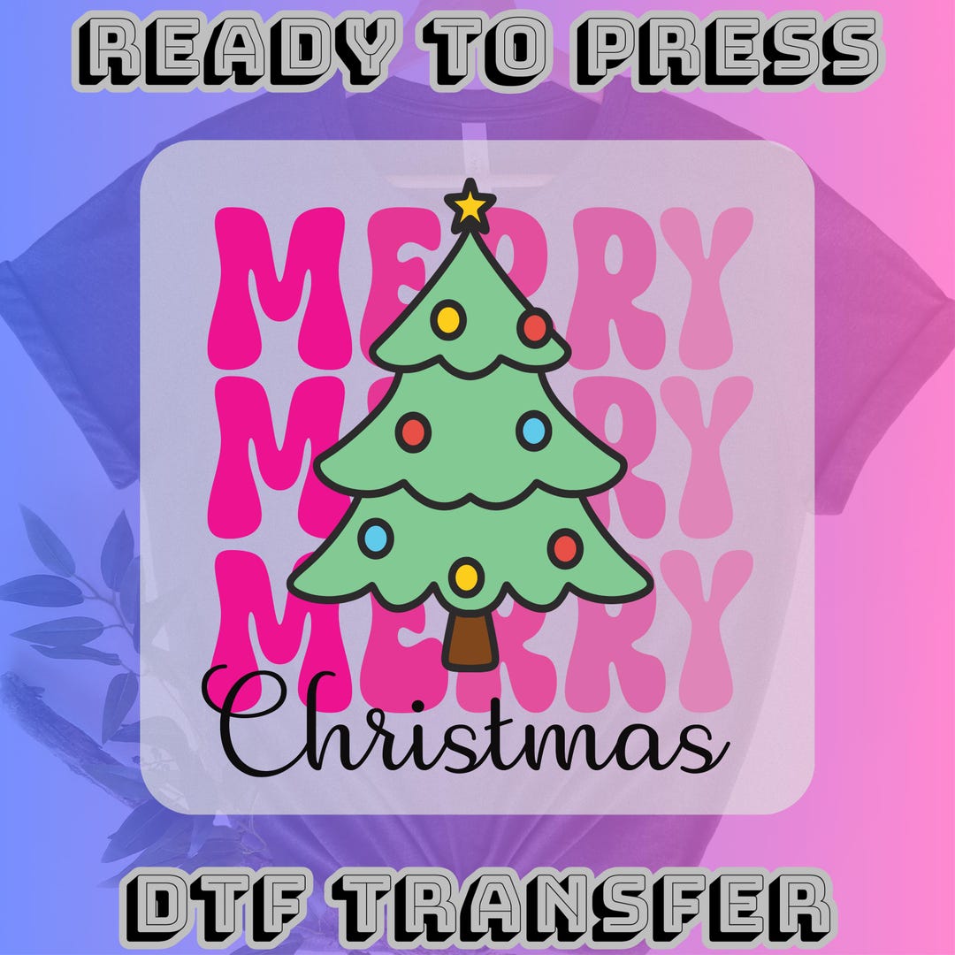 Christmas Tree DTF, Holiday Shirt, Dtf Transfer, Ready to Press, Heat ...