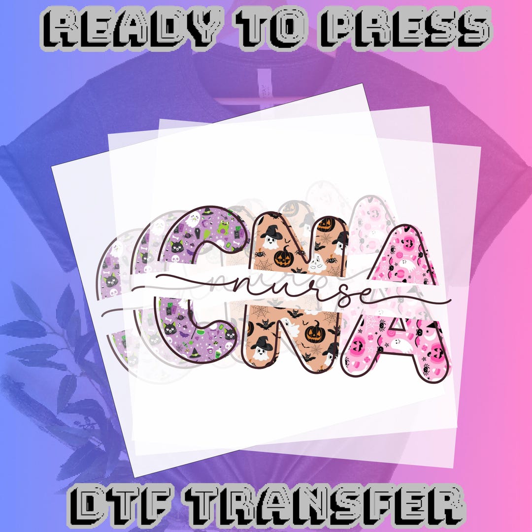 CNA Nurse Dtf Transfer, Medical Ready to Press,full Color, Nurse Gift ...