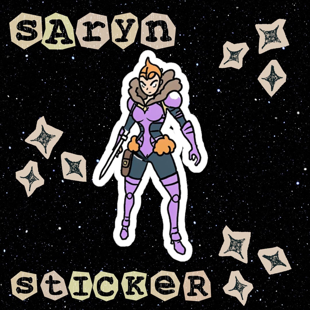 Cartoon Saryn Warframe Sticker | Vinyl Warframe Decal | Fan Art - Etsy