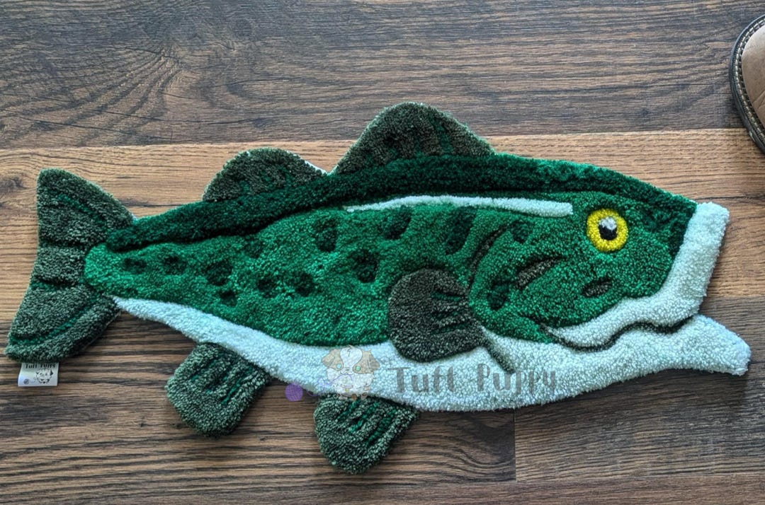 Bass Fish Rug - Etsy