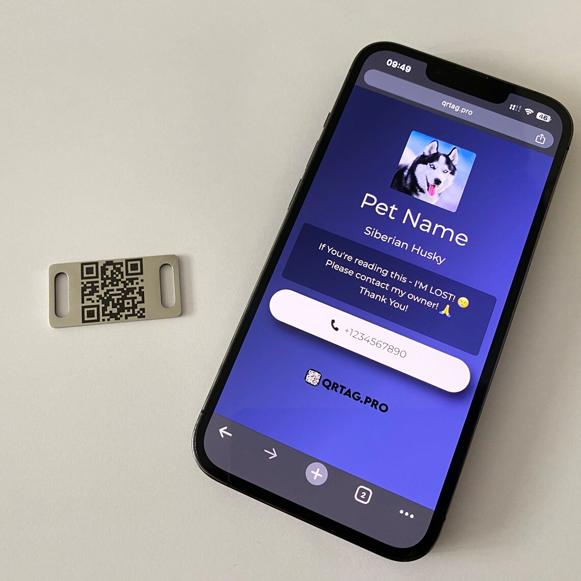 QR Pet Tag Qr Code Dog Tag, Scannable Slide on Pet ID QR Tag, Collars ...