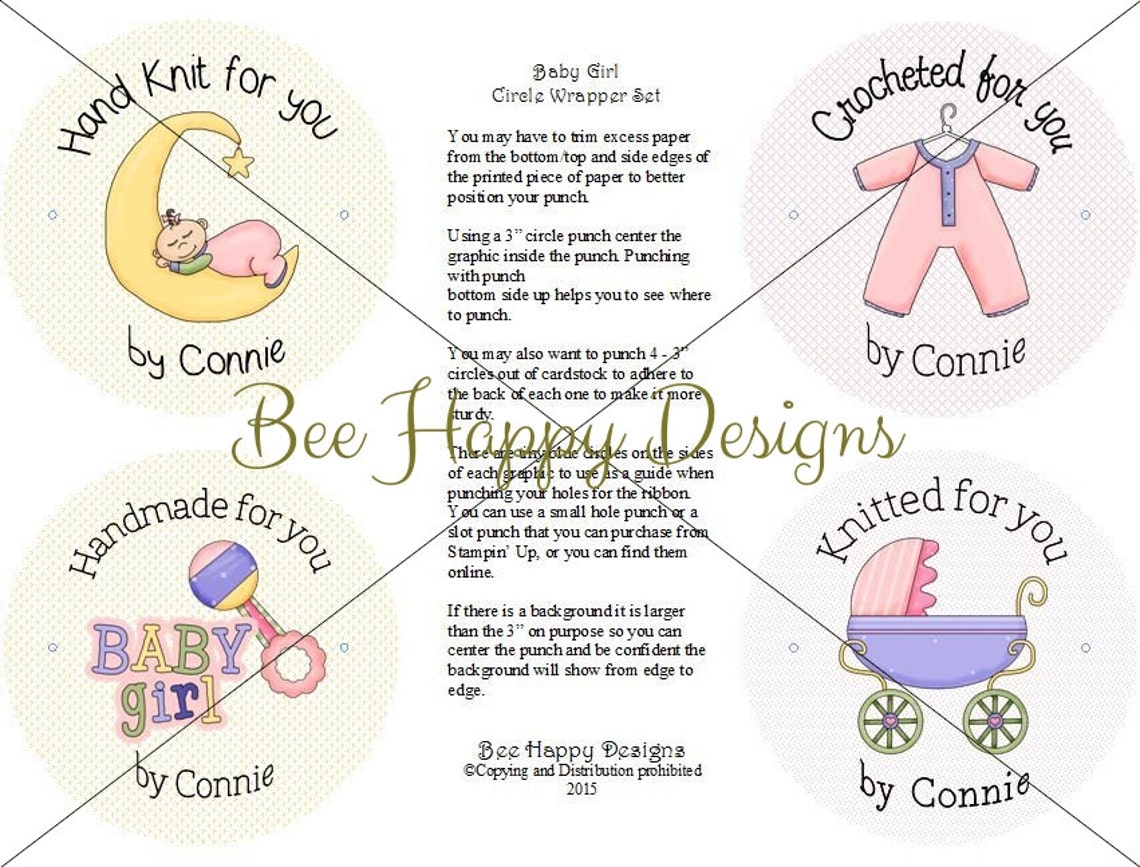 PDF Personalized Printable "baby Girl or Baby Boy" Circle Wrapper Set ...