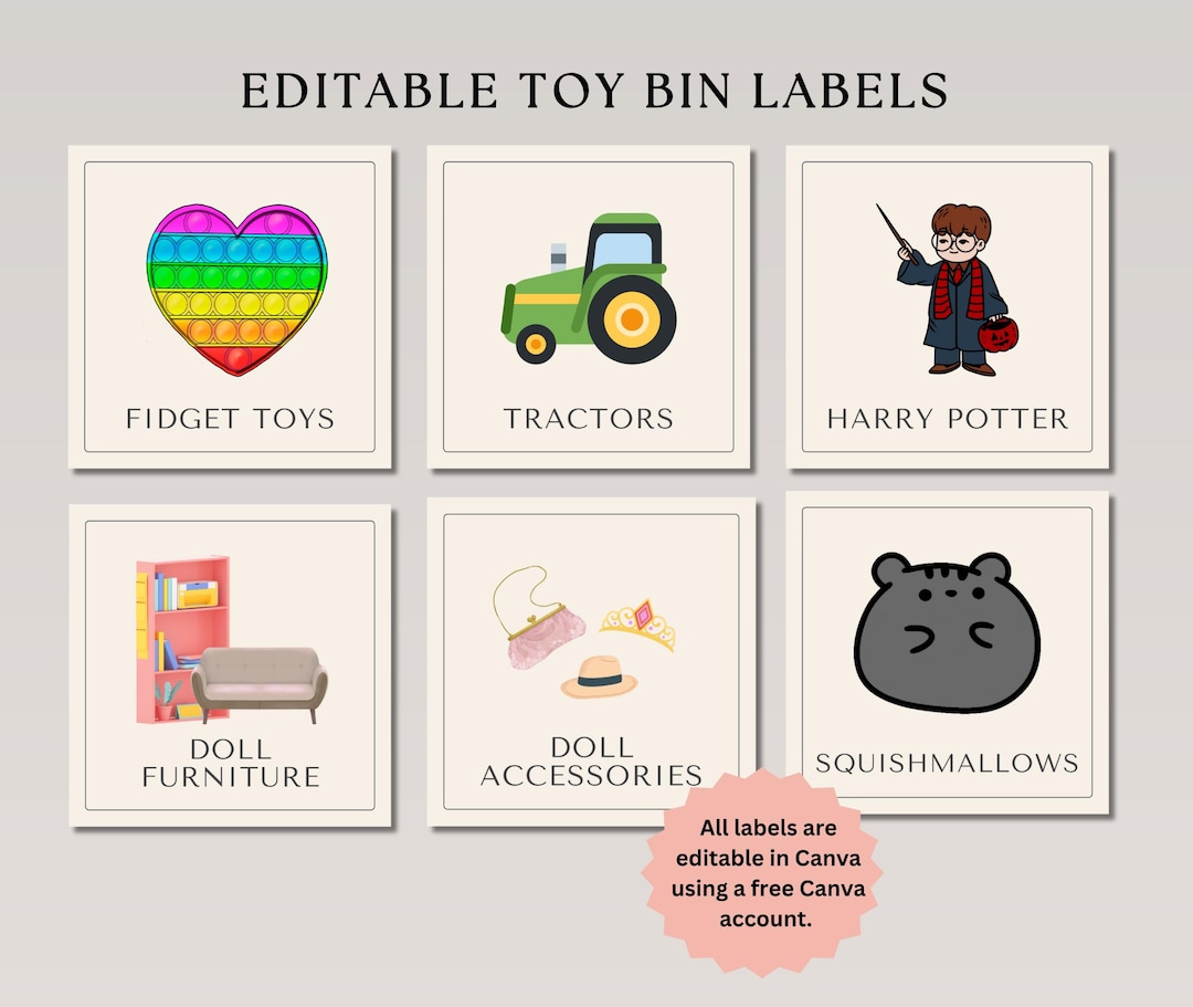 Editable Toy Storage Labels | Printable Signs | Visual Pictures ...
