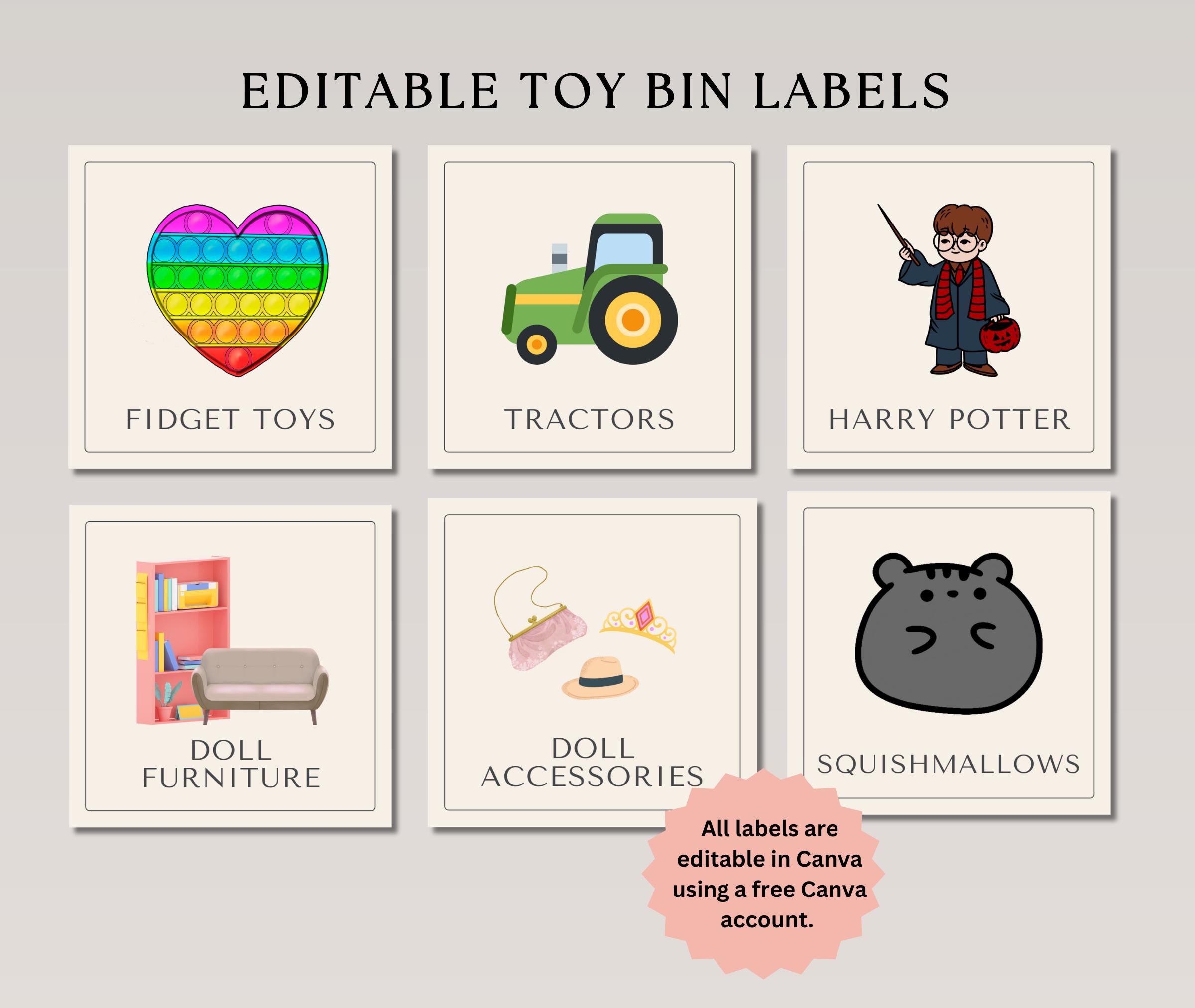 Editable Toy Storage Labels | Printable Signs | Visual Pictures ...
