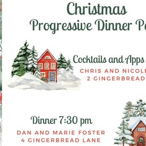 Progressive Dinner | Editable Template | Christmas Dinner Party ...