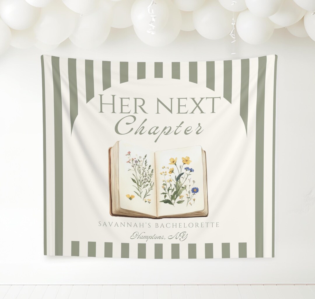 Next Chapter Backdrop, A New Chapter Begins Bach, Bookish Bridal Shower ...