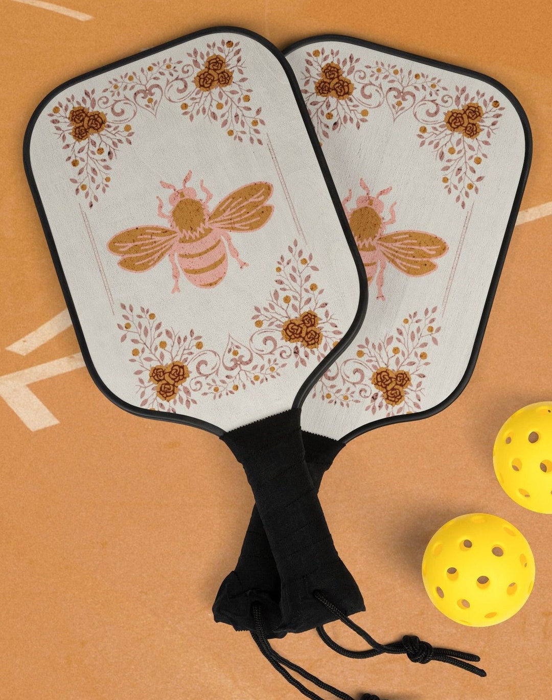 Tween Pickleball Boho Bee Paddle Pickleball Teen Girl Paddle Gift Tween ...