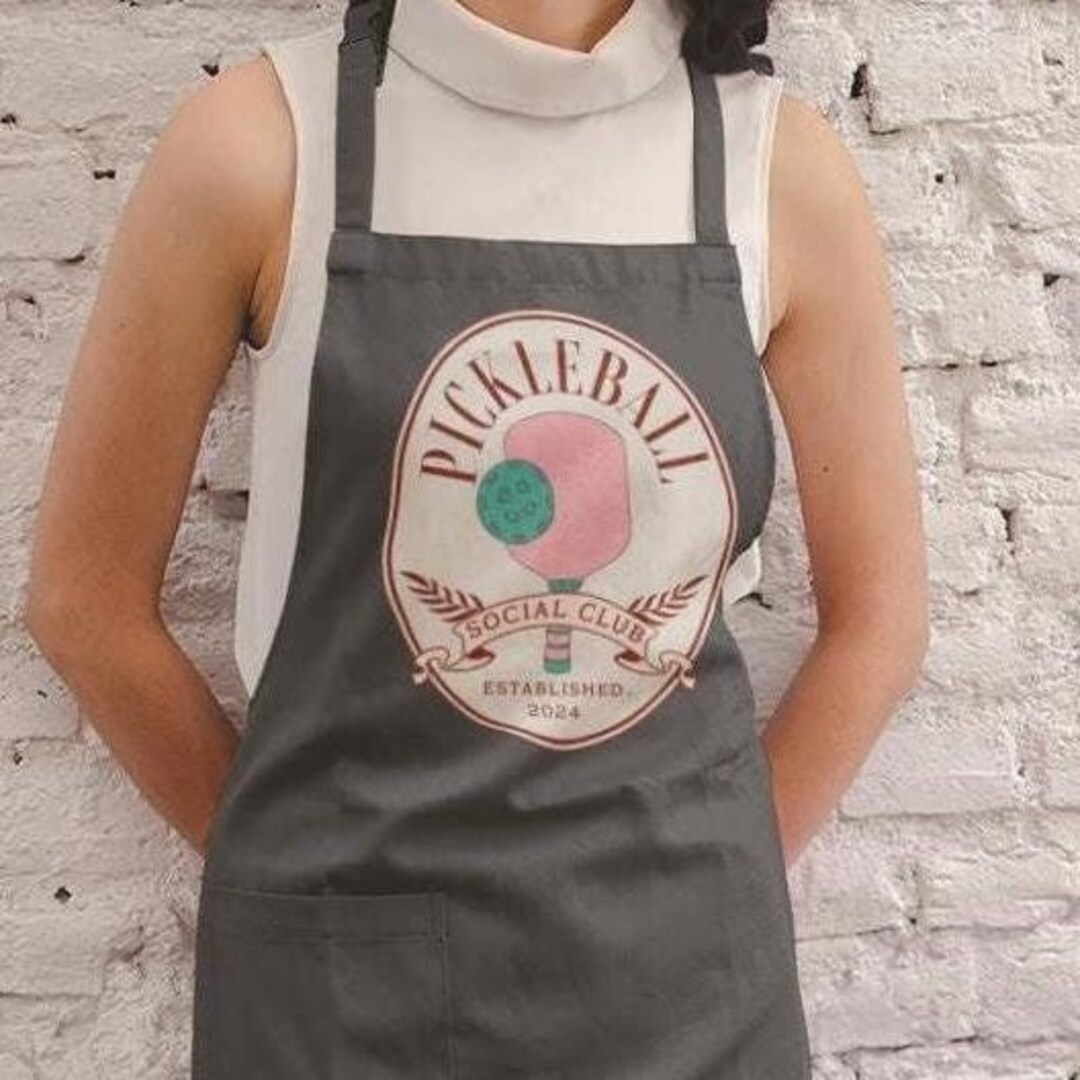 Pickleball Social Club Apron for Girlygirl Preppy Pickleball Apron Gift ...
