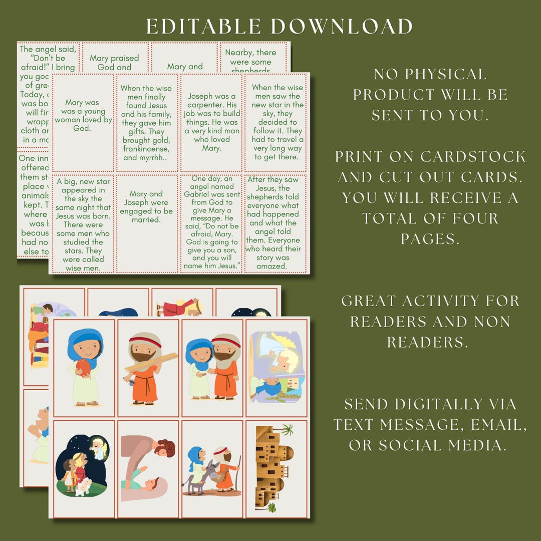 Scavenger Hunt | Christmas Treasure Hunt | Nativity Game | Indoor ...