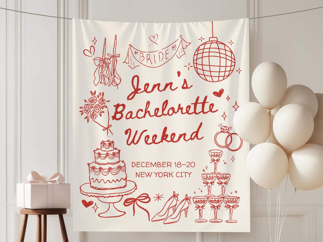 Personalized Bachelorette Party Decor, Bachelorette Beach Party Weekend ...
