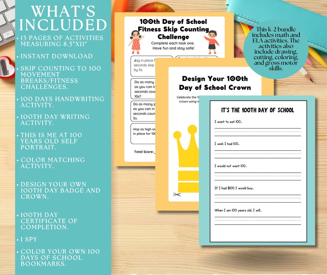 K-2 100th Day of School Activities K-2 100S Day Activities Classroom ...