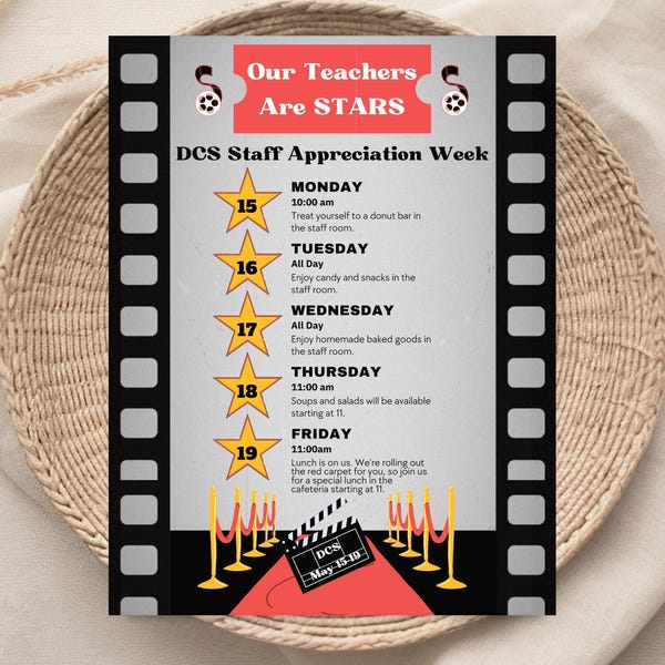 Hollywood Teacher Sign - Etsy