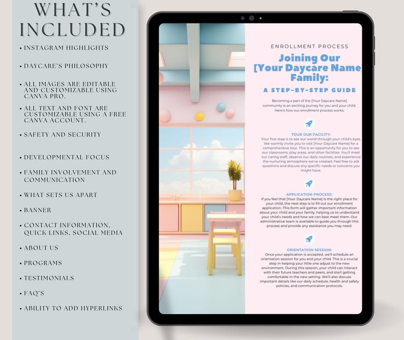 Daycare Canva Website Template Kids Daycare Preschool Website Design ...