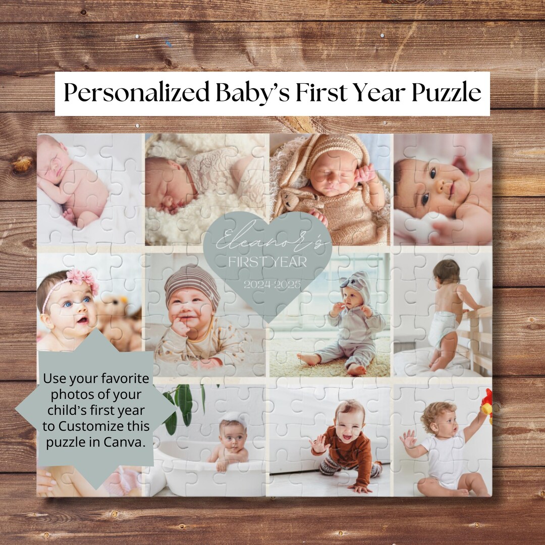 Personalized Babys First Year Puzzle | Custom Photo Puzzle| Photo ...