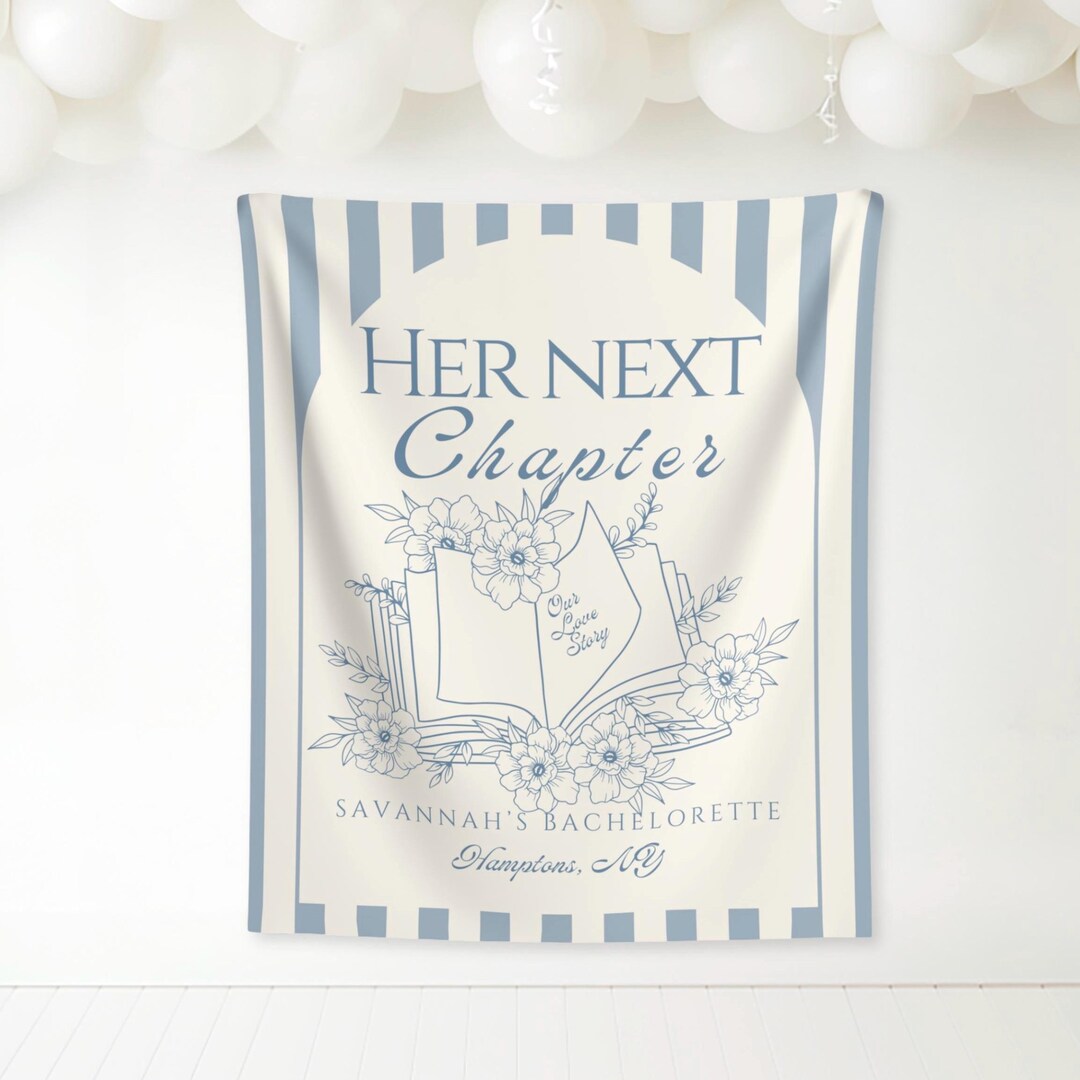 Next Chapter Backdrop, A New Chapter Begins Bach, Bookish Bridal Shower ...