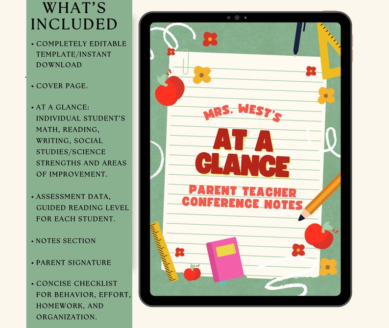 Parent Teacher Conference Form | Preschool Progress Report | Pdf ...