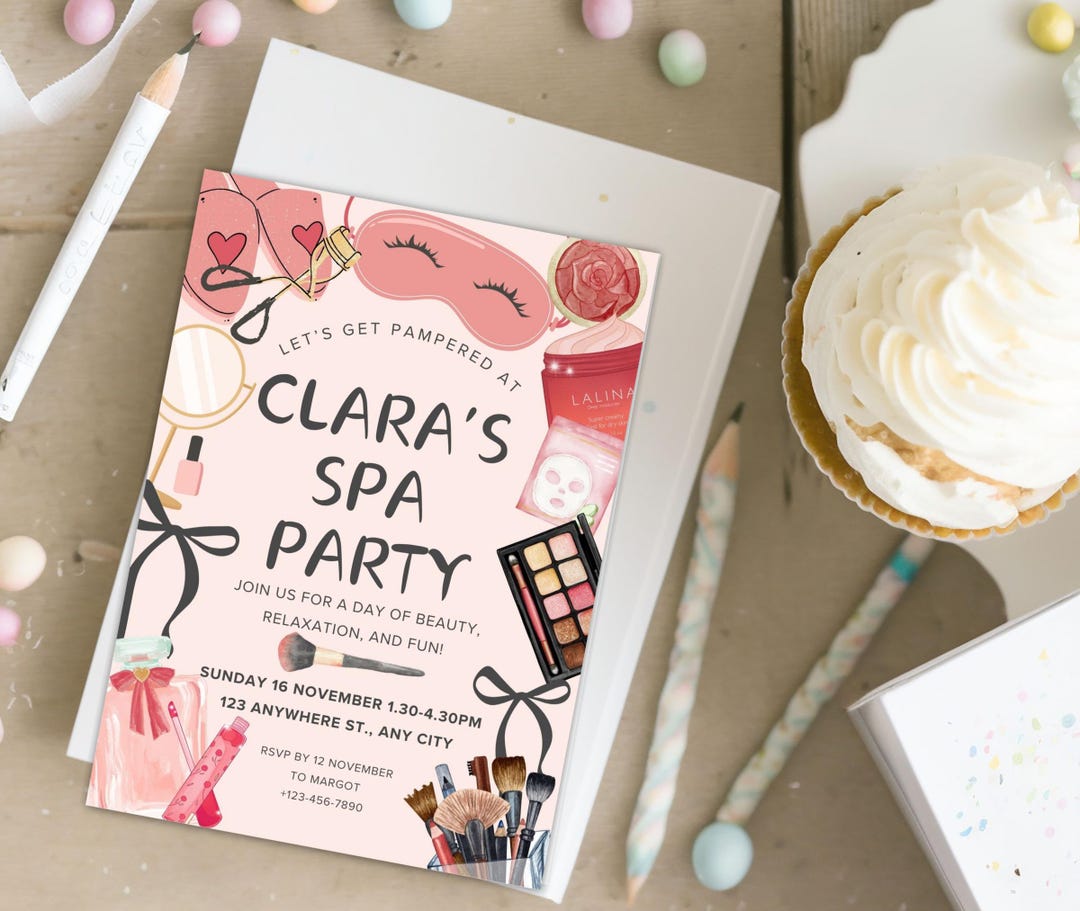 Sephora Themed Birthday Party Invitation Glam Makeup Invite for Girls ...