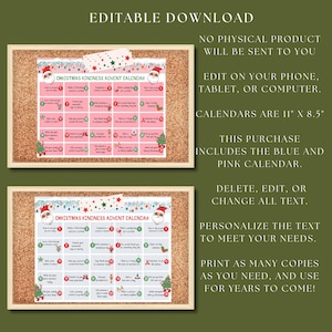 Kindness Advent Calendar Teen Advent Calendar Printable Advent Calendar ...
