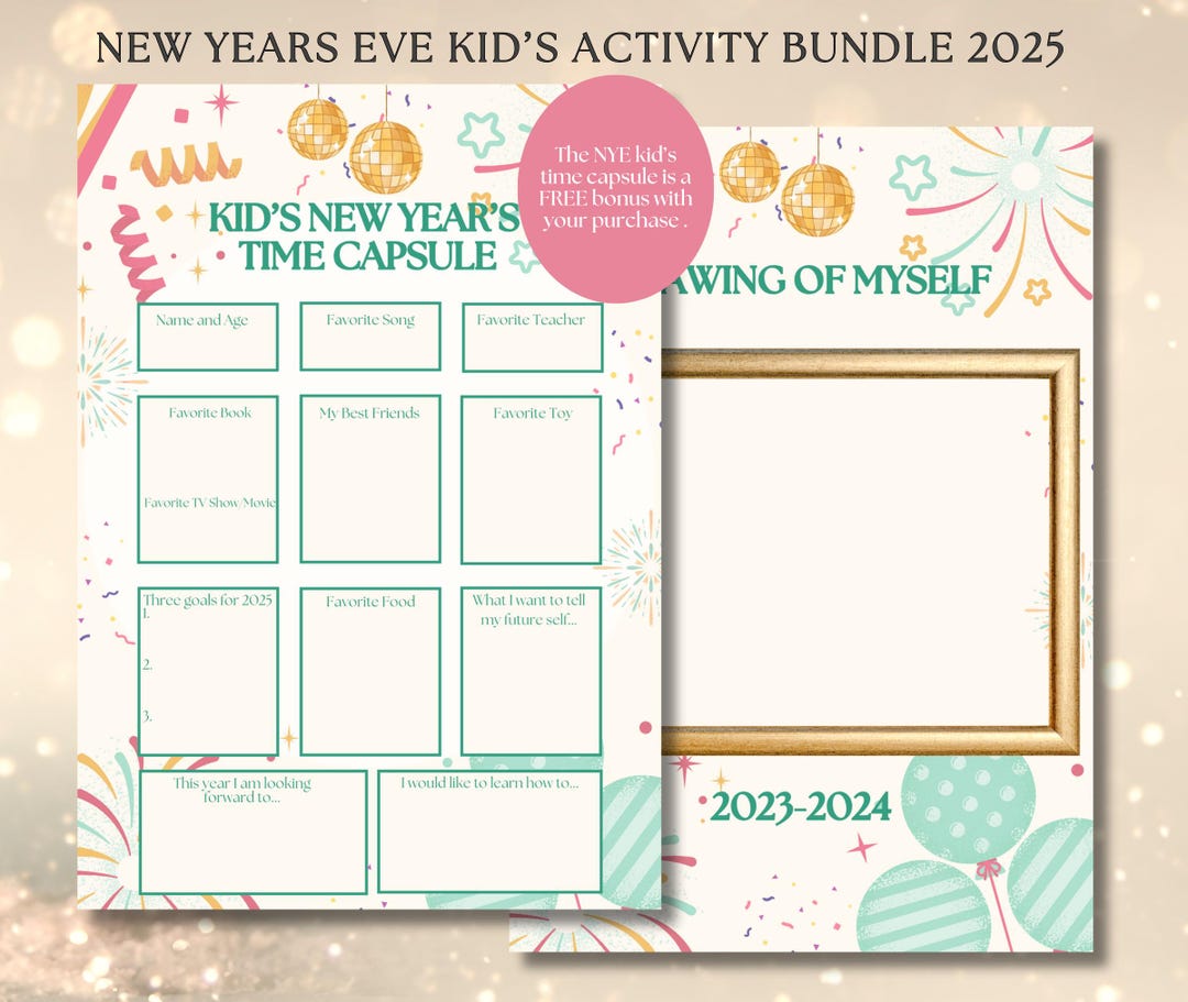 New Years Eve Kids Party Game | Printable New Year Activity | Printable ...
