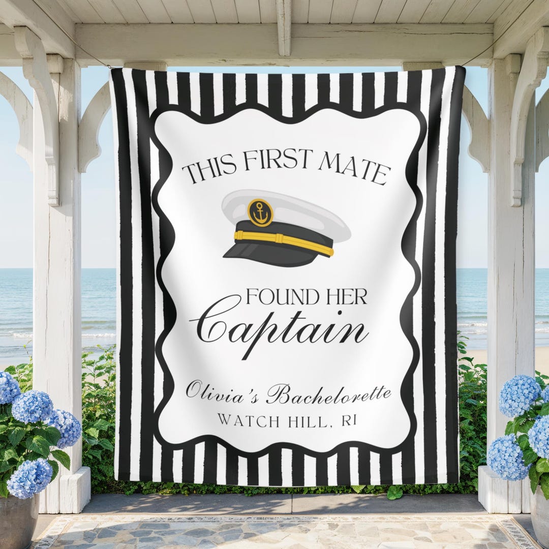 Captain Hat Bride Last Toast on the Coast Bachelorette Party Custom ...