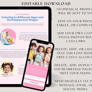 Daycare Canva Website Template Kids Daycare Preschool Website Design ...