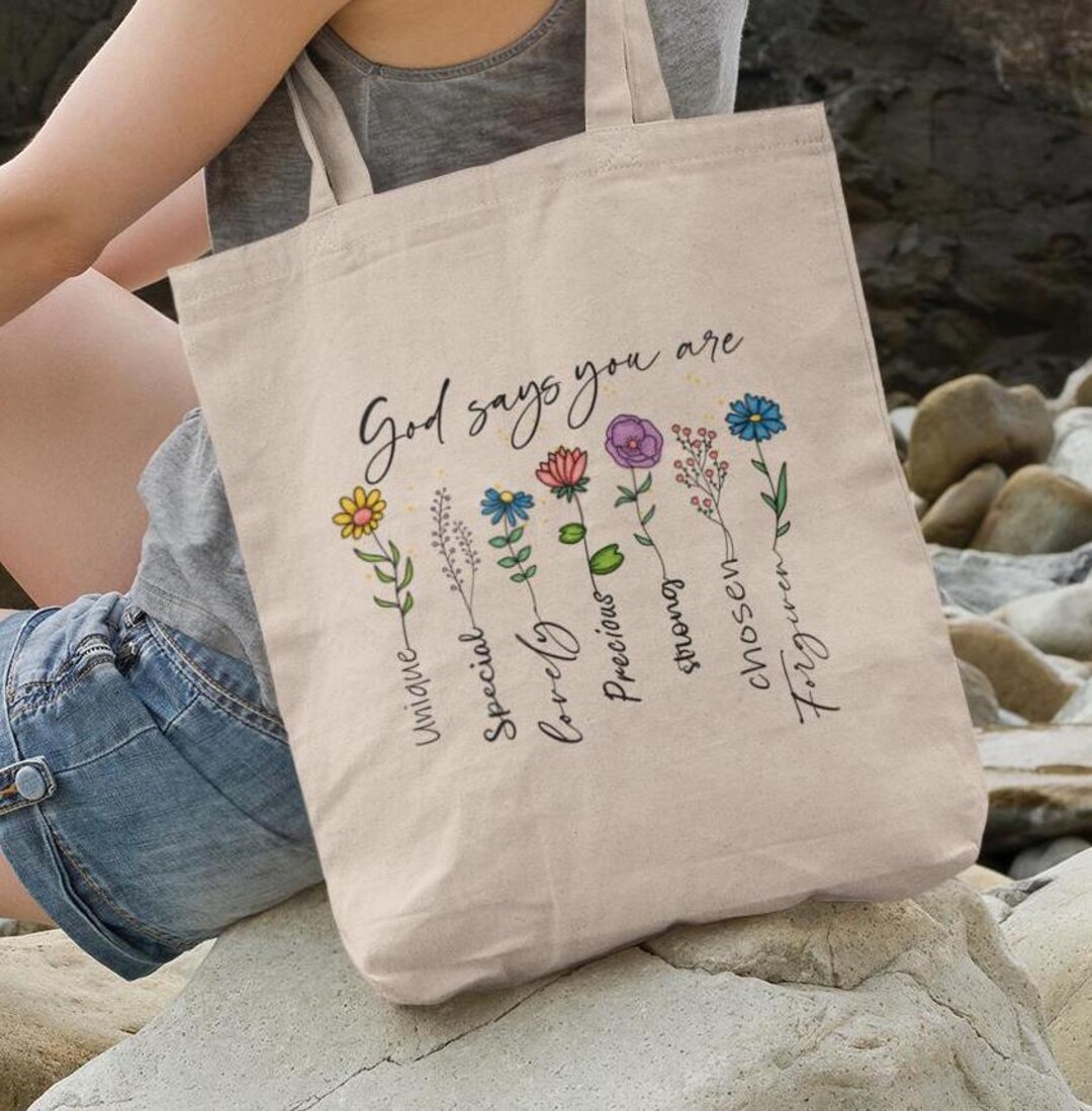 God Says You Are Tote Bag | Confirmation and First Communion Gifts for ...