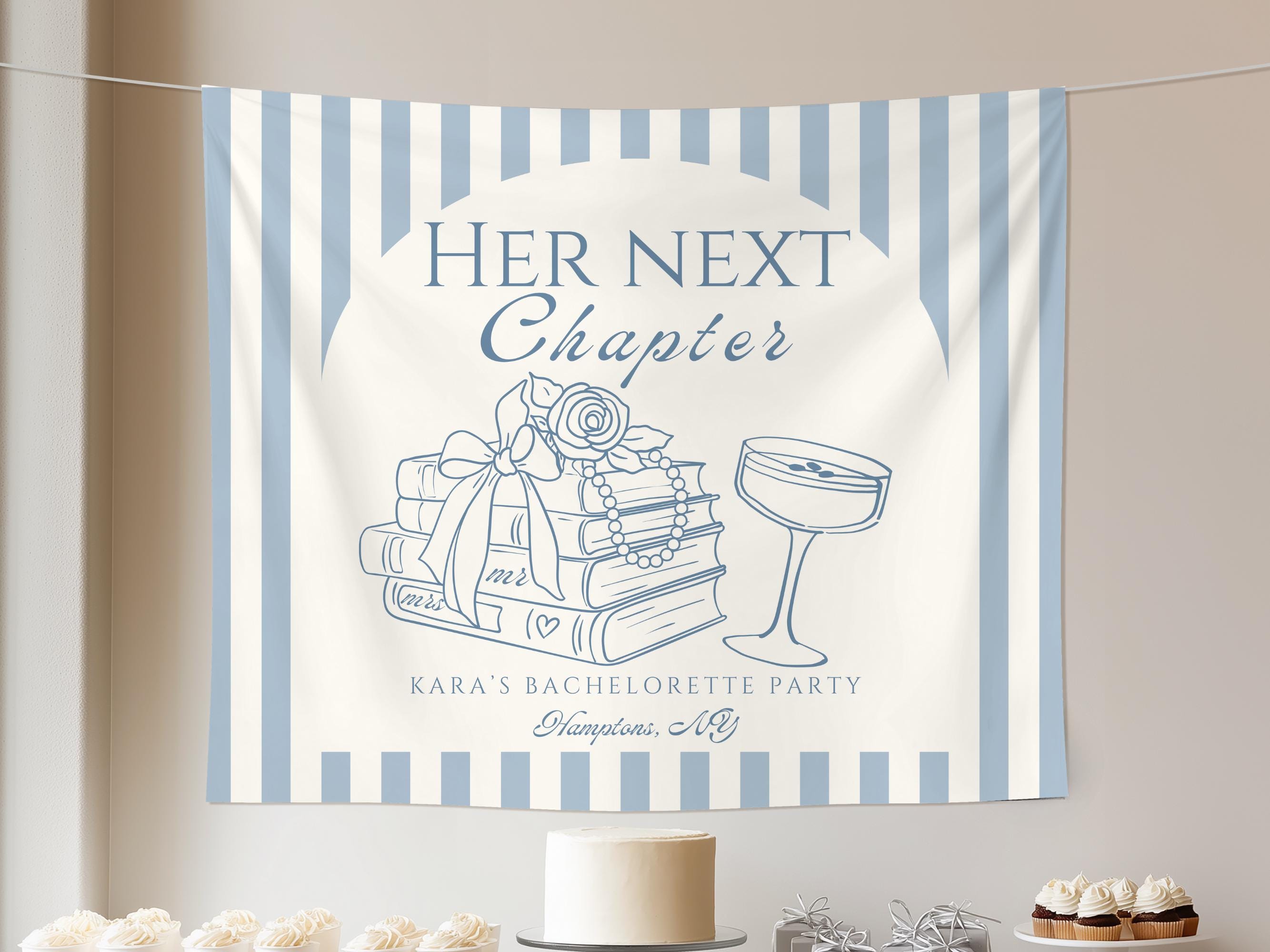 Next Chapter Backdrop, A New Chapter Begins Bach, Bookish Bridal Shower ...