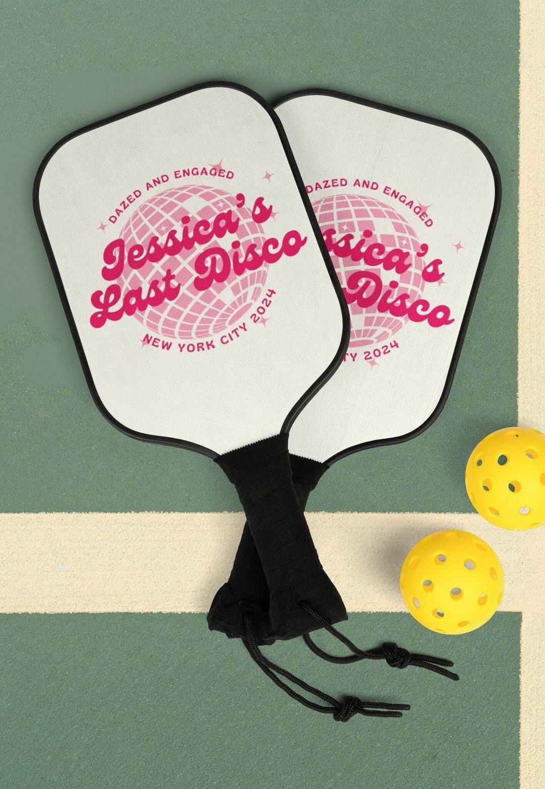Bachelorette Party Pickleball Paddles 70s Groovy Wedding Gift ...