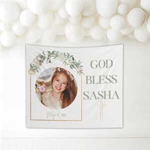 First Holy Communion Sacrament Banner for Girls,custom Decor for ...