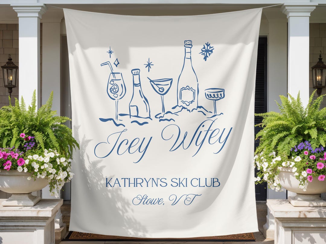 Après Ski Bachelorette Banner Icey Wifey Apres Ski Banner Aspen Last ...