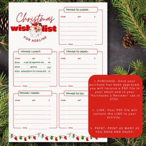 Santa Wish List | Holiday Activity | Kids Christmas List | Holiday ...