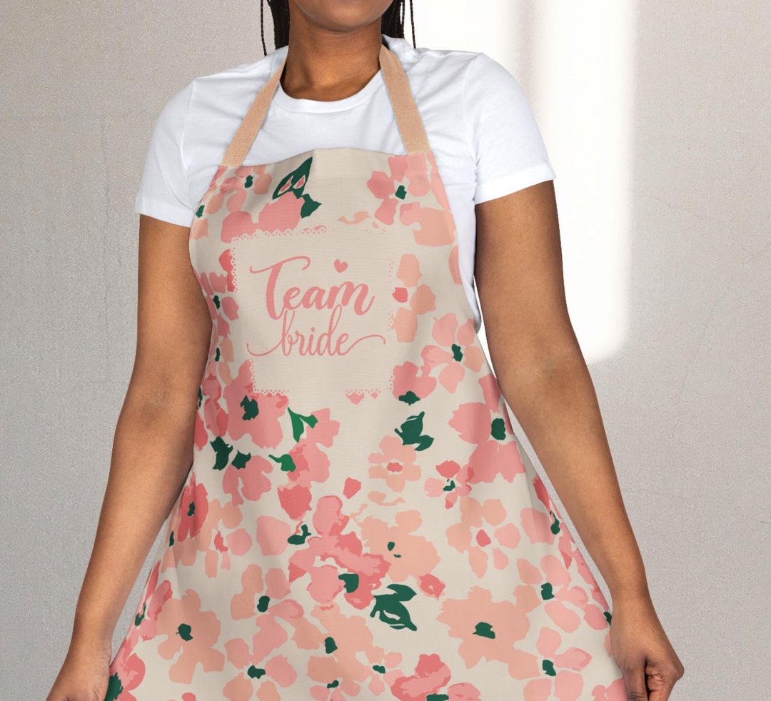 Cottage Core Team Bride Apron Bridal Party Gift Bachelorette Party ...