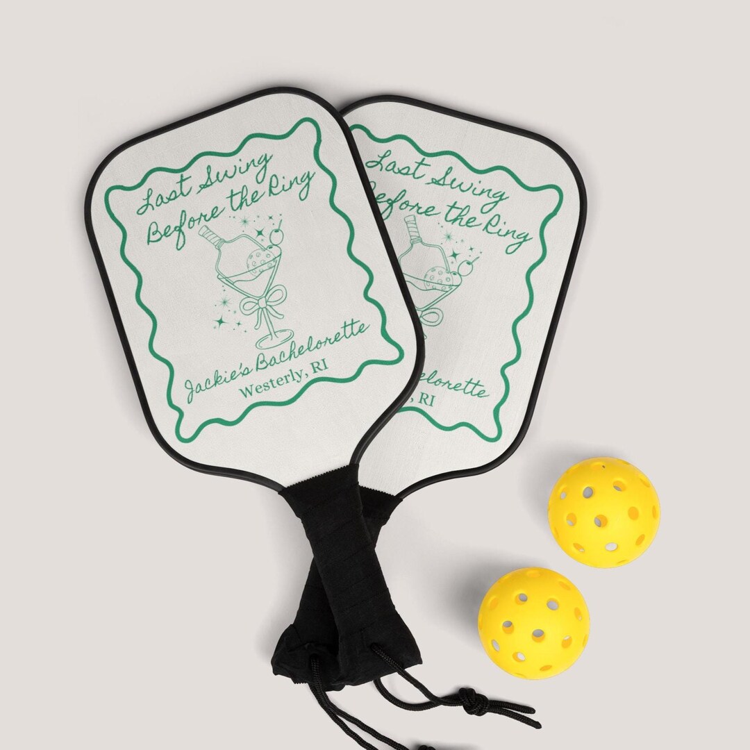 Pickleball Bachelorette Paddle Set: Last Swing Before the Ring - Etsy