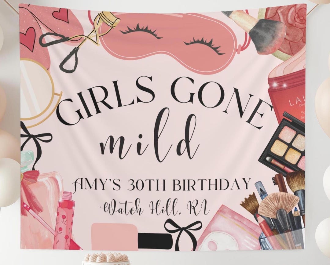 Girls Gone Mild 30th Birthday Backdrop: Spa Party Decor - Etsy