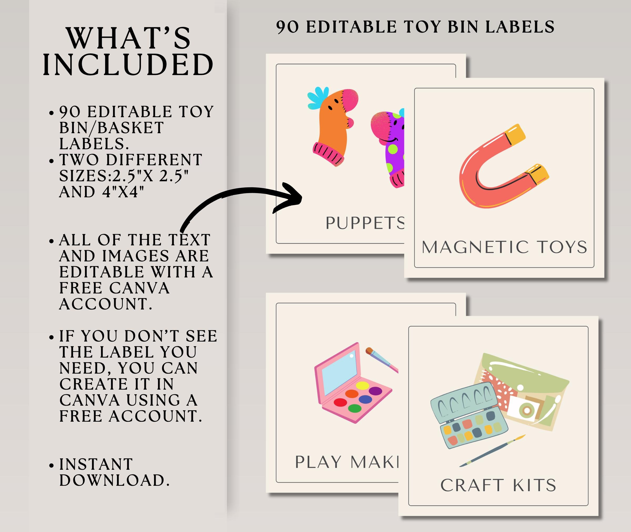 Editable Toy Storage Labels | Printable Signs | Visual Pictures ...